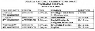 PLE, UCE, UACE: Full UNEB Uganda exams timetable