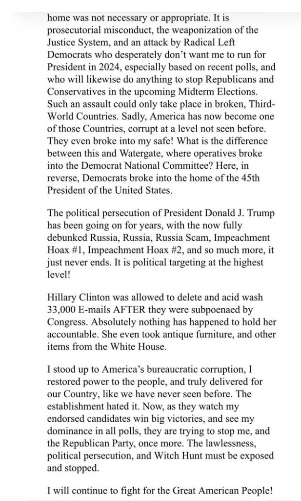 🔴 FULL STATEMENT FROM TRUMP