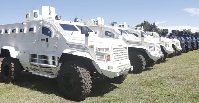 Uganda Police gets new APCs, RCVs to manage 'volatile areas'