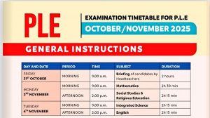 UNEB releases 2025 PLE, UCE and UACE exams timetable